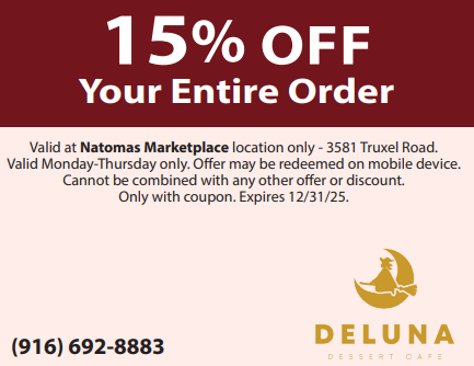 Natomas Marketplace 15% OFF Your Entire Order