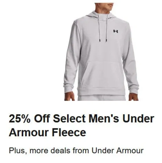 25 off under armour store